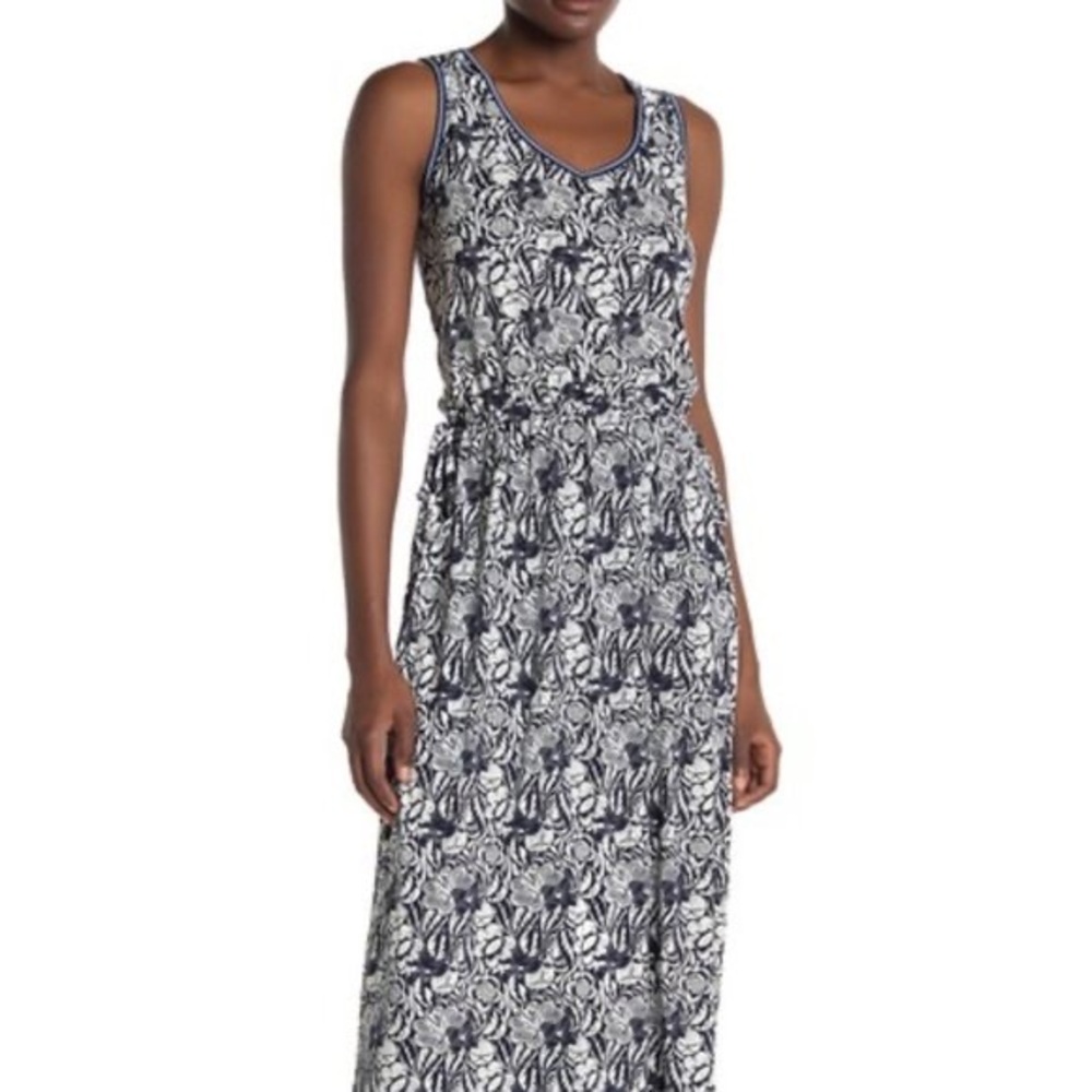 Max Studio Floral Print Maxi Dress - Gem